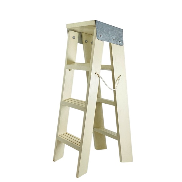 Accents | Decorative Cream Wooden Step Ladder | Poshmark